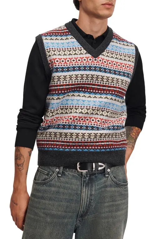 Rag & Bone Fair Isle Wool Vest - Multi