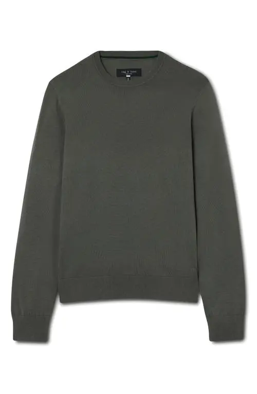 Rag & Bone 365 Merino Wool Crewneck Sweater - Army