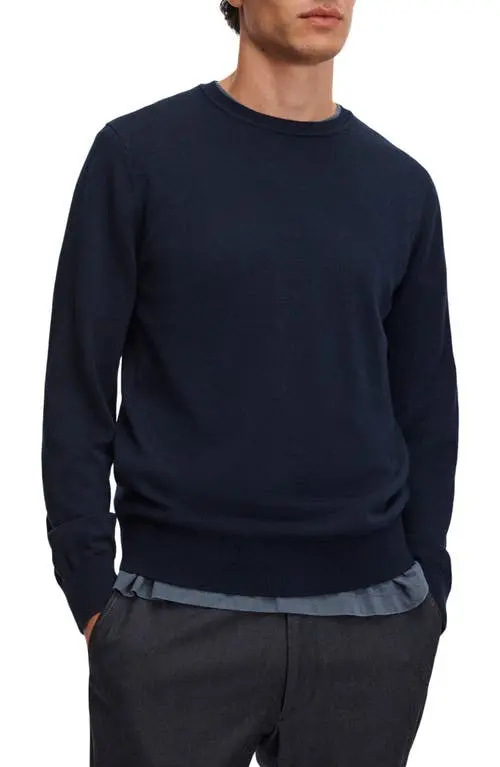 Rag & Bone 365 Merino Wool Crewneck Sweater - Navy