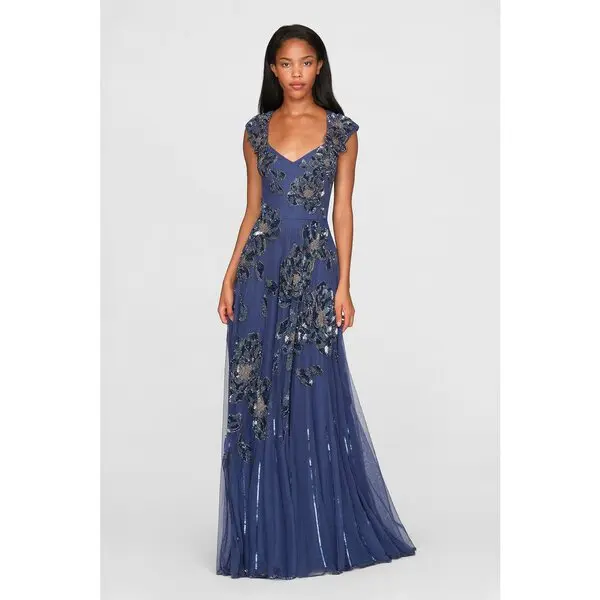 Theia Alexis Beaded Gown