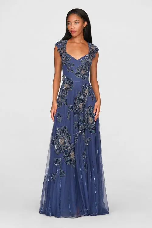 Theia Alexis Beaded Gown