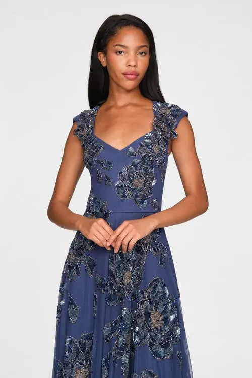 Theia Alexis Beaded Gown