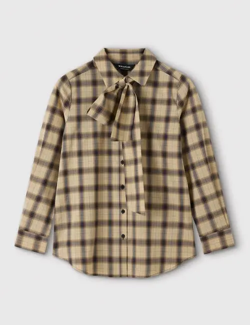 Whistles Detachable Scarf Check Shirt