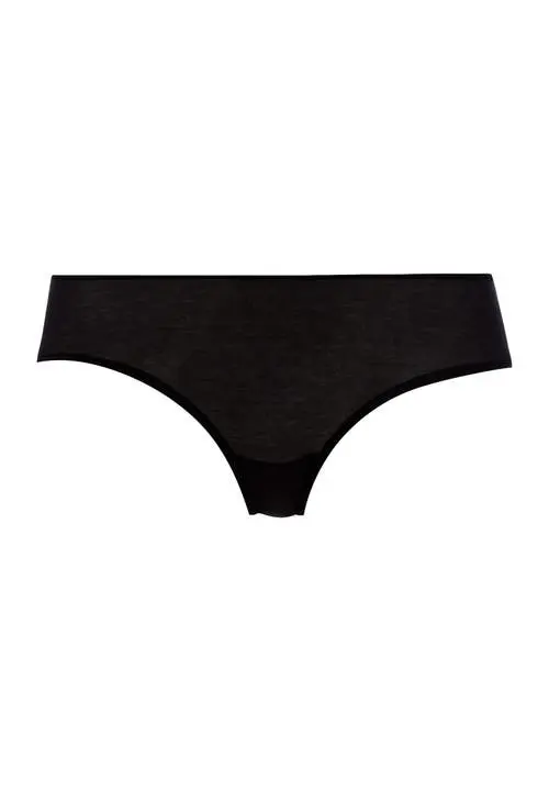 Hanro Ultralight Cotton High Cut Brief - Black