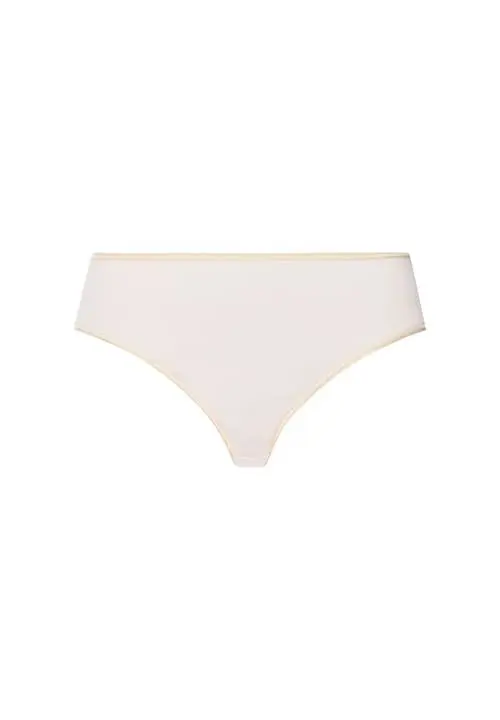 Hanro Cotton Seamless Cotton High Cut Full Brief - Honeydew