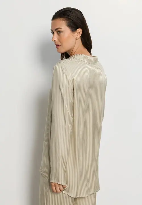 Hanro Sleep And Lounge Jacquard Stripe Shirt