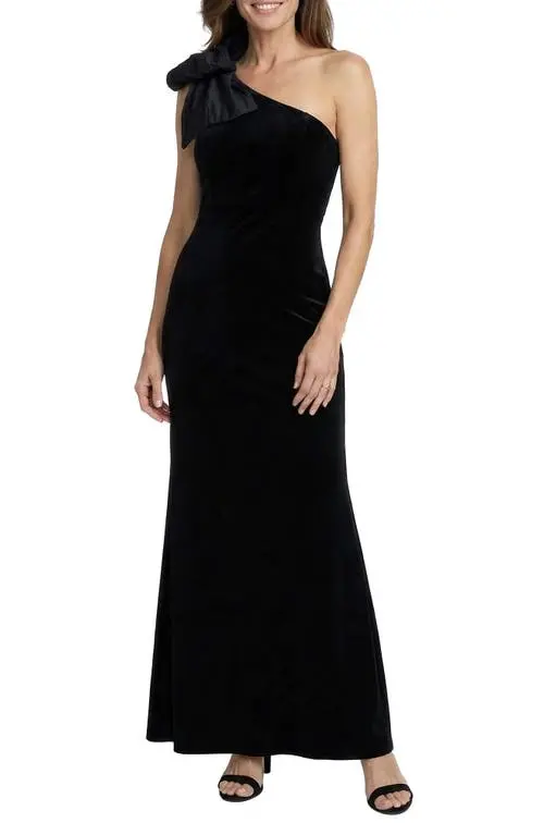 Alex Evenings One-shoulder Velvet Dress
