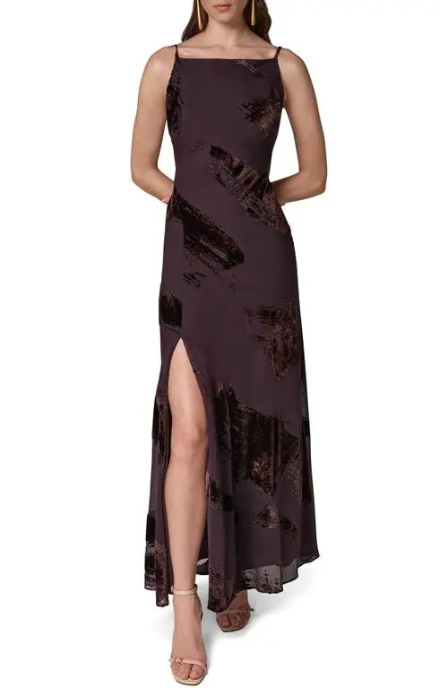 Donna Karan New York Flocked Velvet Cocktail Dress