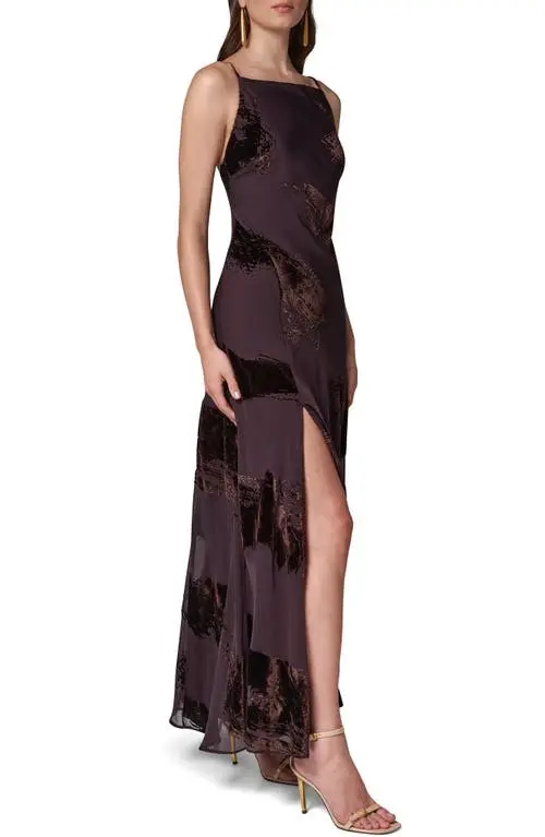 Donna Karan New York Flocked Velvet Cocktail Dress