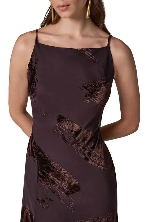 Donna Karan New York Flocked Velvet Cocktail Dress