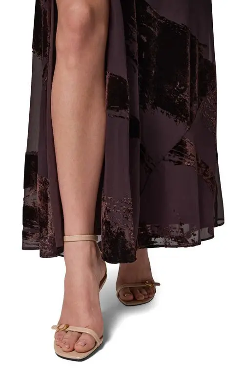 Donna Karan New York Flocked Velvet Cocktail Dress