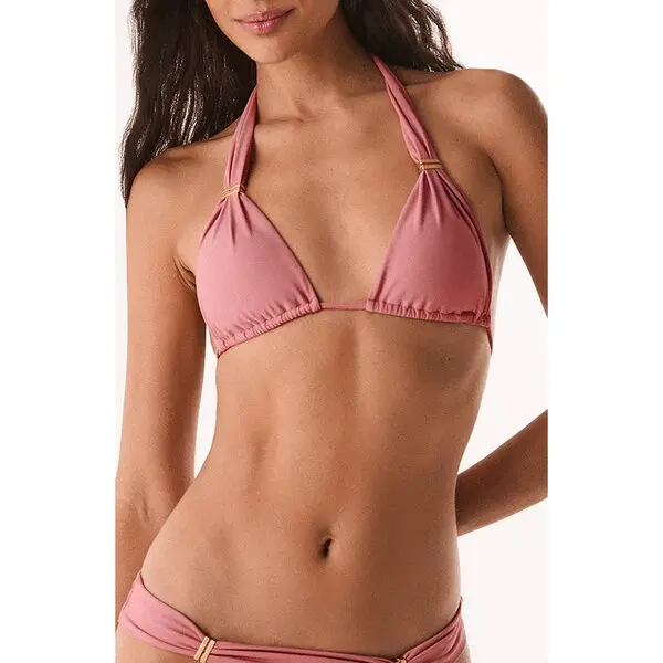 VIX PAULA HERMANNY Bia Triangle Bikini Top - Pink