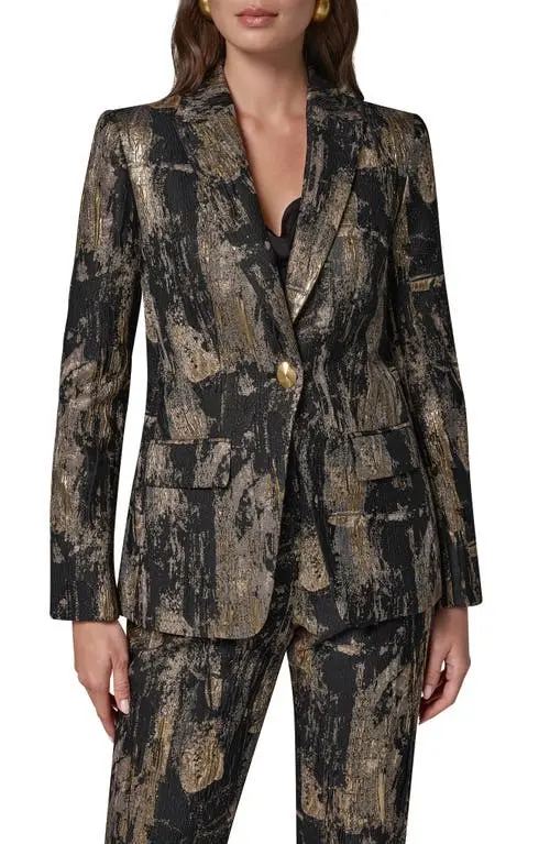 Donna Karan New York Metallic Peak Lapel Blazer