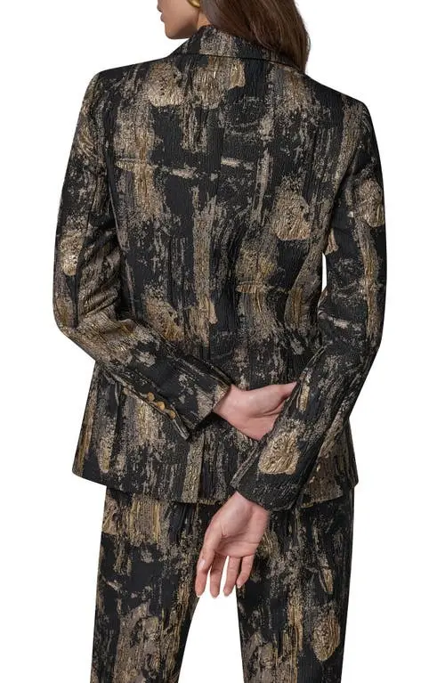 Donna Karan New York Metallic Peak Lapel Blazer