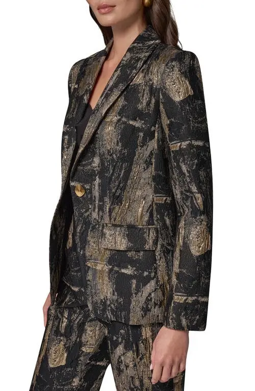 Donna Karan New York Metallic Peak Lapel Blazer
