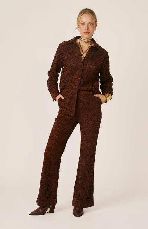 ALMA EN PENA Lace Flare Trousers