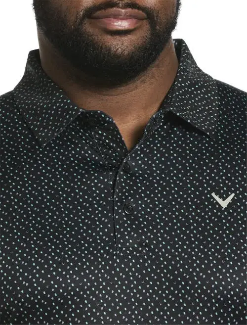 CALLAWAY Big & Tall All Over Score Golf Print Polo Shirt