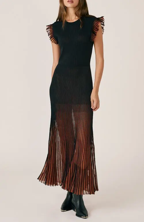 ALMA EN PENA Ribbed Midi Dress