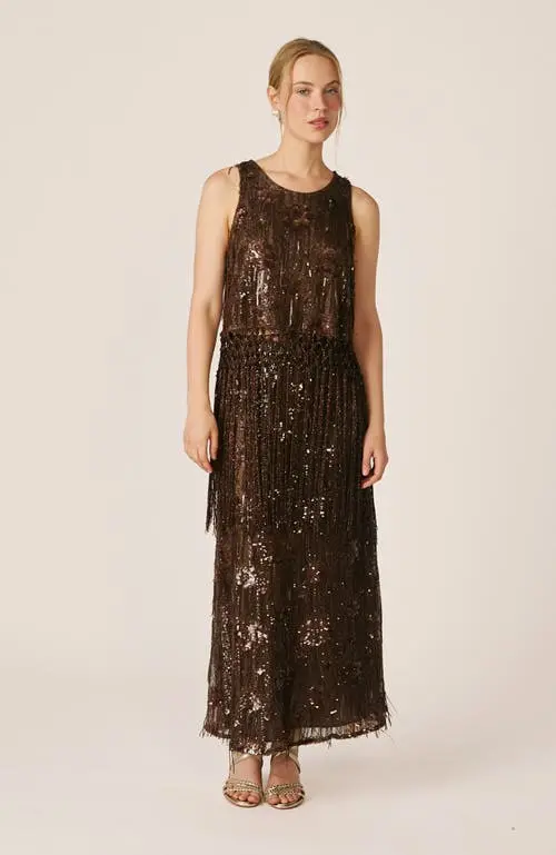 ALMA EN PENA Long Skirt With Sequins