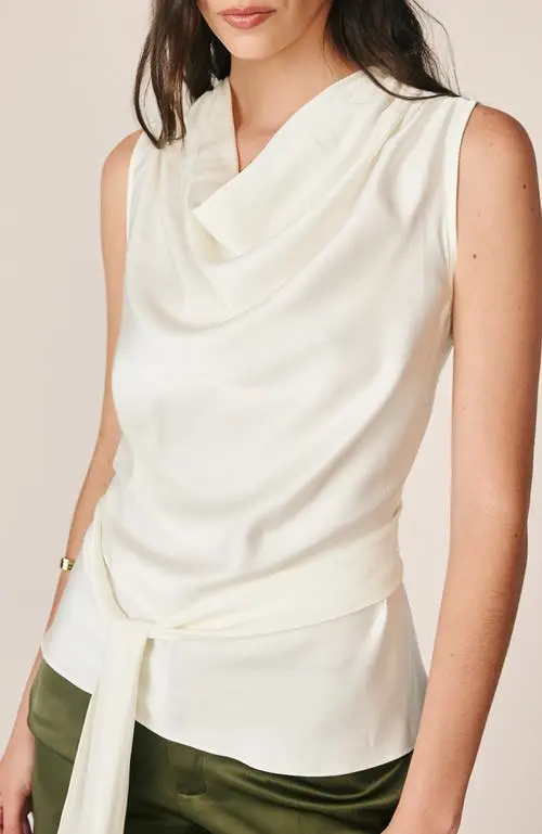 ALMA EN PENA Satin Blouse With A Bow At The Waist