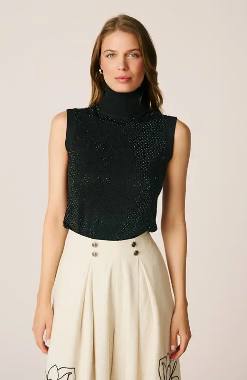 ALMA EN PENA Turtleneck Knitted Jumper - Black