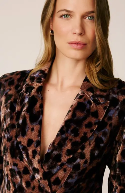 ALMA EN PENA Printed Velvet Blazer