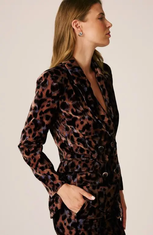 ALMA EN PENA Printed Velvet Blazer
