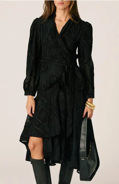 ALMA EN PENA Jacquard Dress - Black