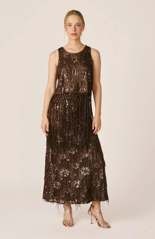 ALMA EN PENA Fringed Mesh Top