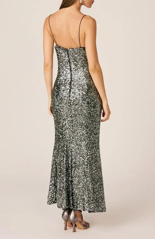 ALMA EN PENA Sequin Midi Dress
