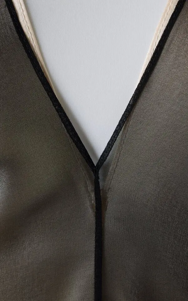 KATE HUNDLEY Exclusive Split Panel Silk Midi Dress