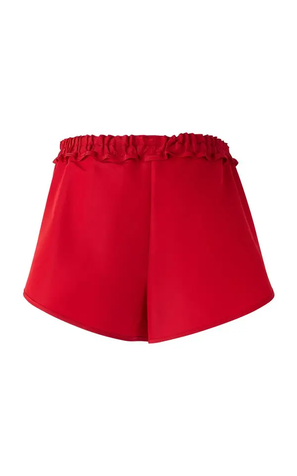 KATE HUNDLEY Exclusive Silk Faille Split Shorts