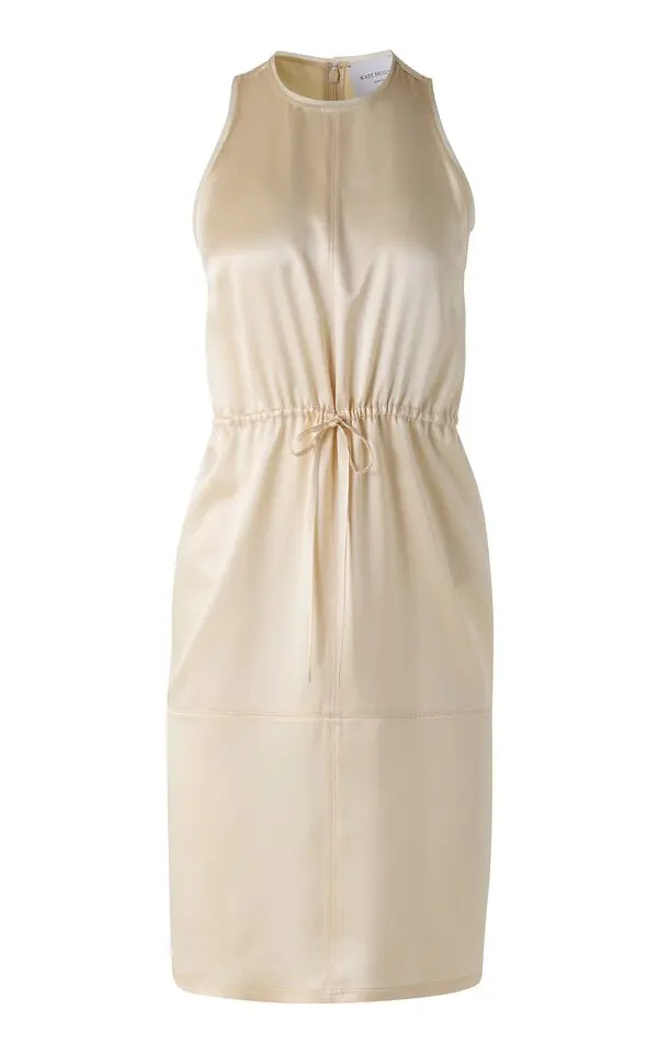 KATE HUNDLEY Exclusive Drawstring Panel Silk Midi Dress