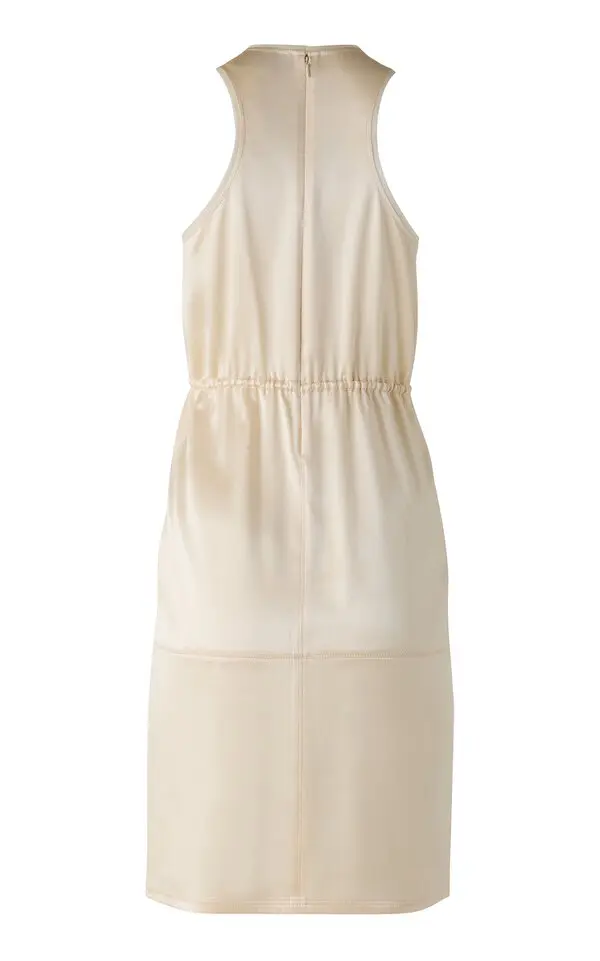 KATE HUNDLEY Exclusive Drawstring Panel Silk Midi Dress