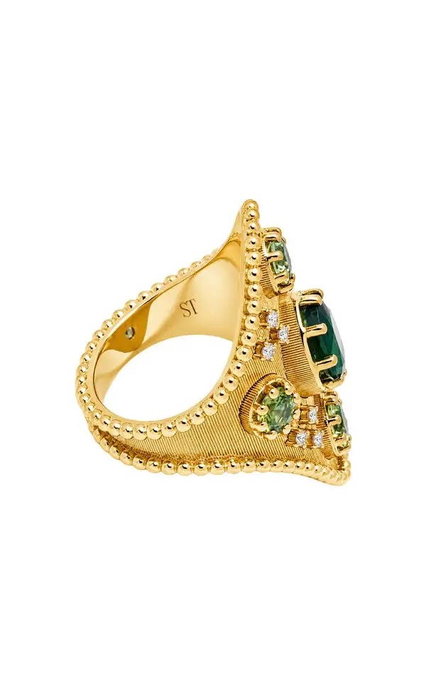 Sylvia Toledano 18k Yellow Gold & Byzance Ring