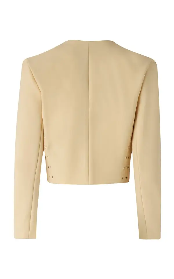 KATE HUNDLEY Exclusive Collarless Lace-up Cotton Jacket