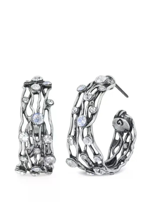KONPLOTT Cages Crystal Hoop Earrings