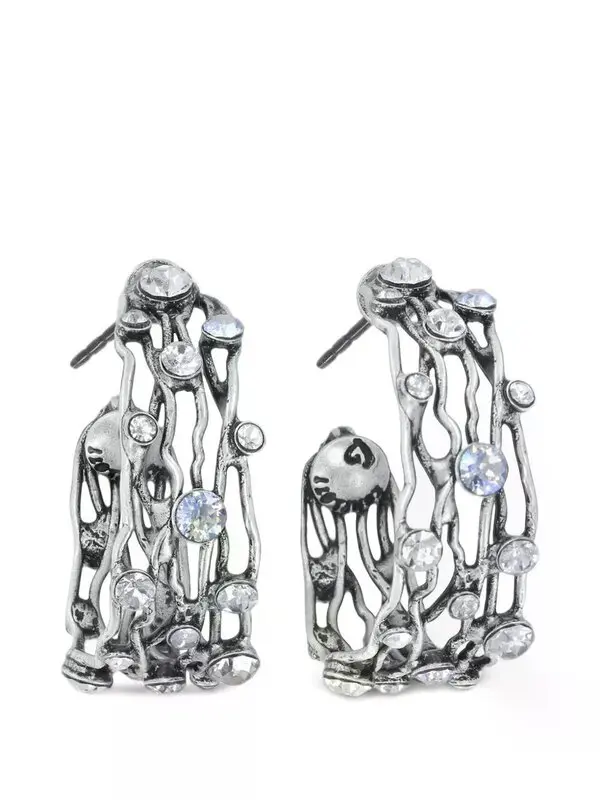 KONPLOTT Cages Crystal Hoop Earrings