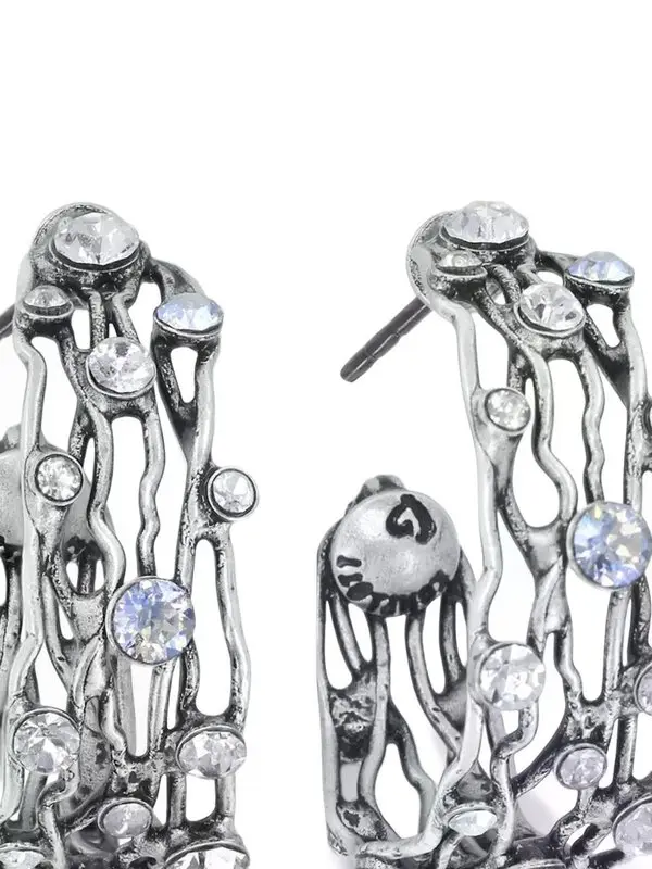 KONPLOTT Cages Crystal Hoop Earrings