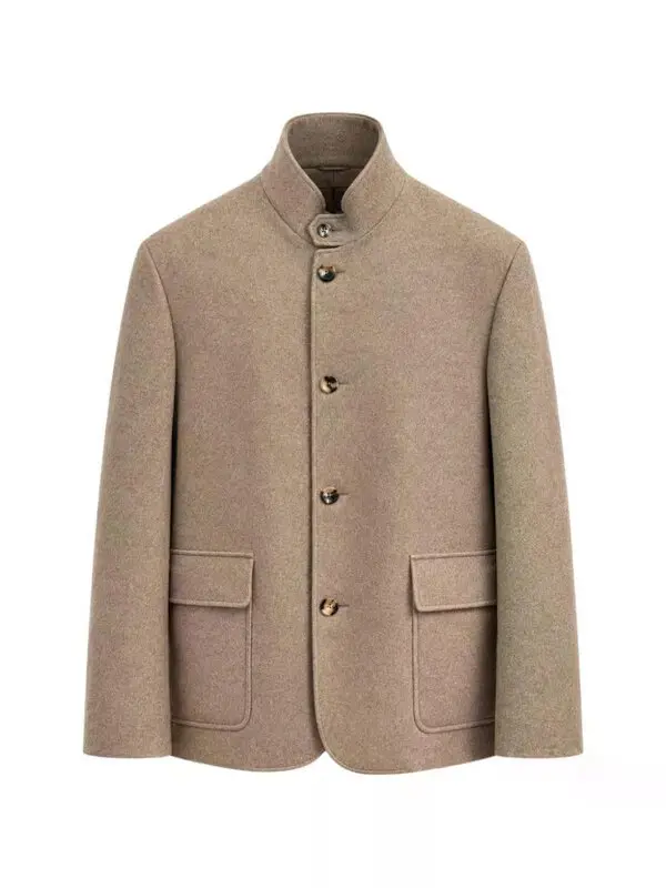 Agnona Cashmere Buttoned-collar Jacket