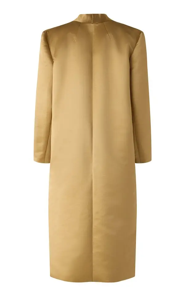 KATE HUNDLEY Exclusive Pinch Collar Silk Wool Opera Coat