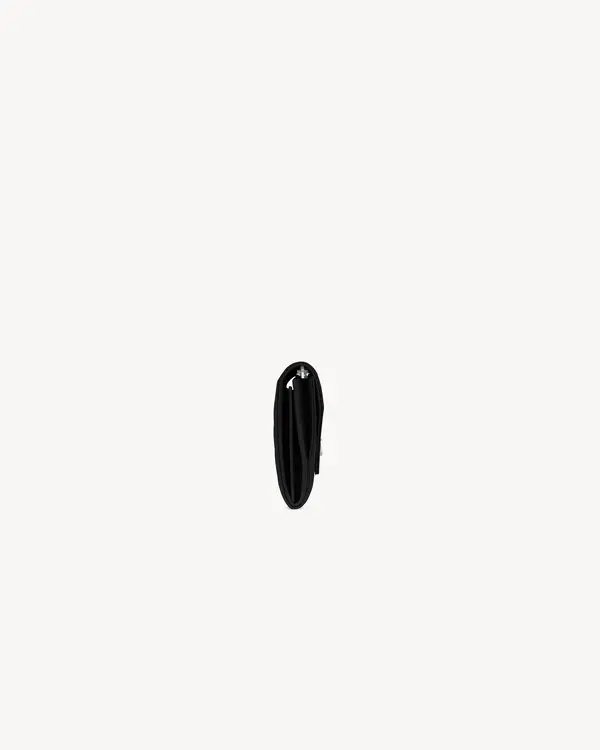 Saint Laurent Cassandre Large Flap Wallet In Grain De Poudre Leather