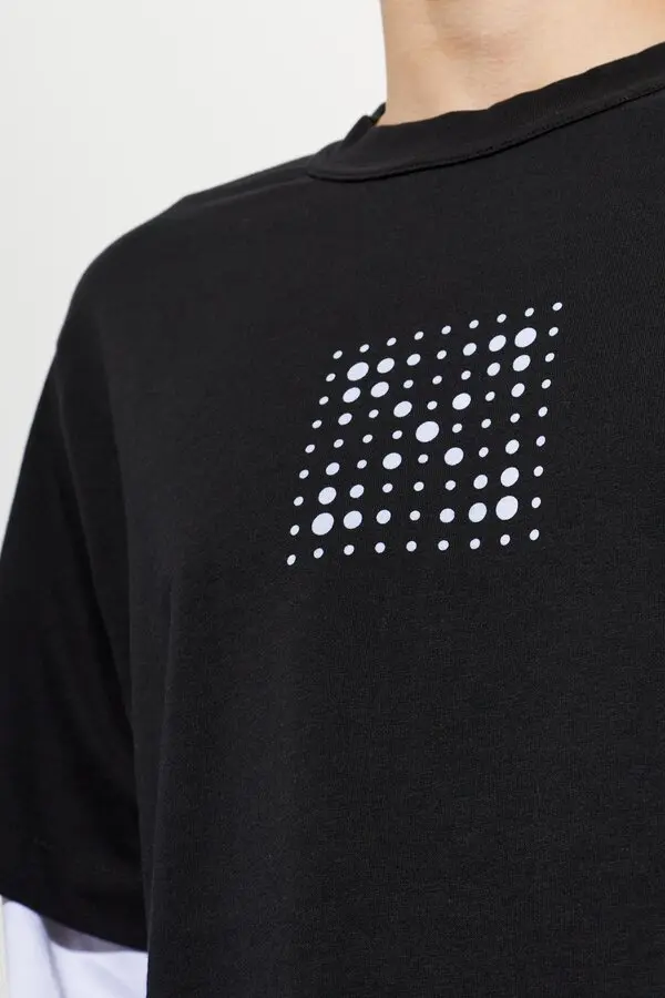 Off-White And White Long-sleeve T-shirt
