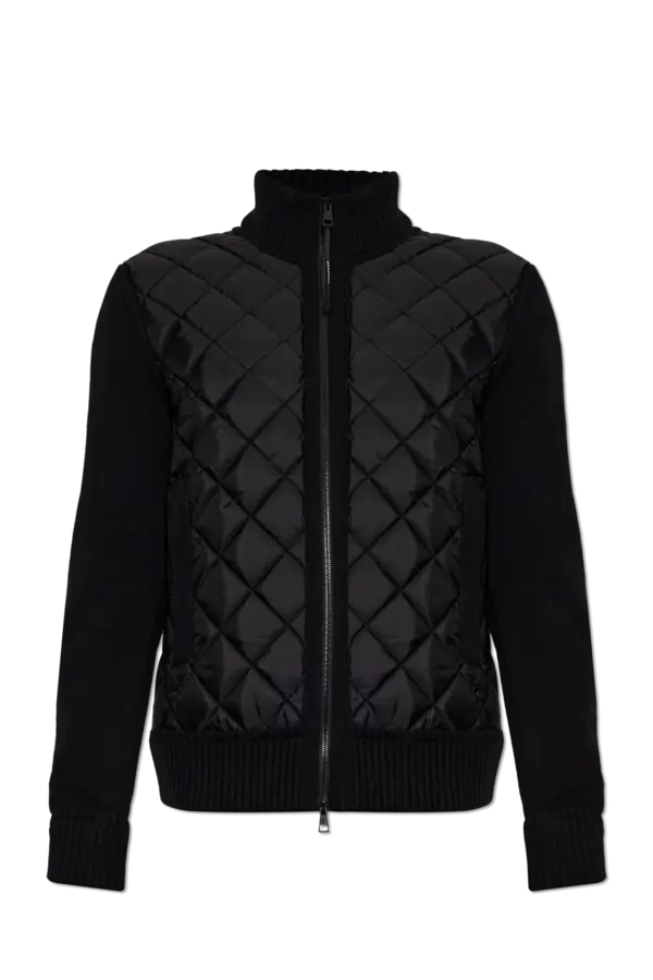 Moncler Quilted-front Cardigan - Black