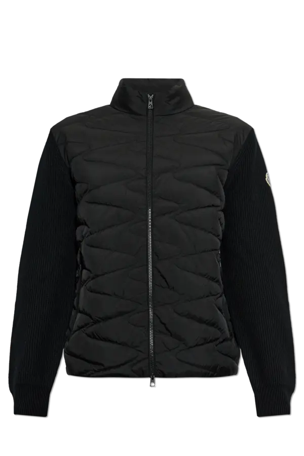 Moncler Quilted-front Cardigan - Black