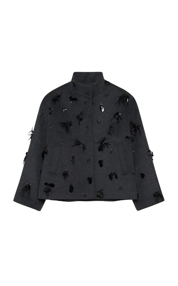 Simkhai Siena Embellished Wool-blend Jacket