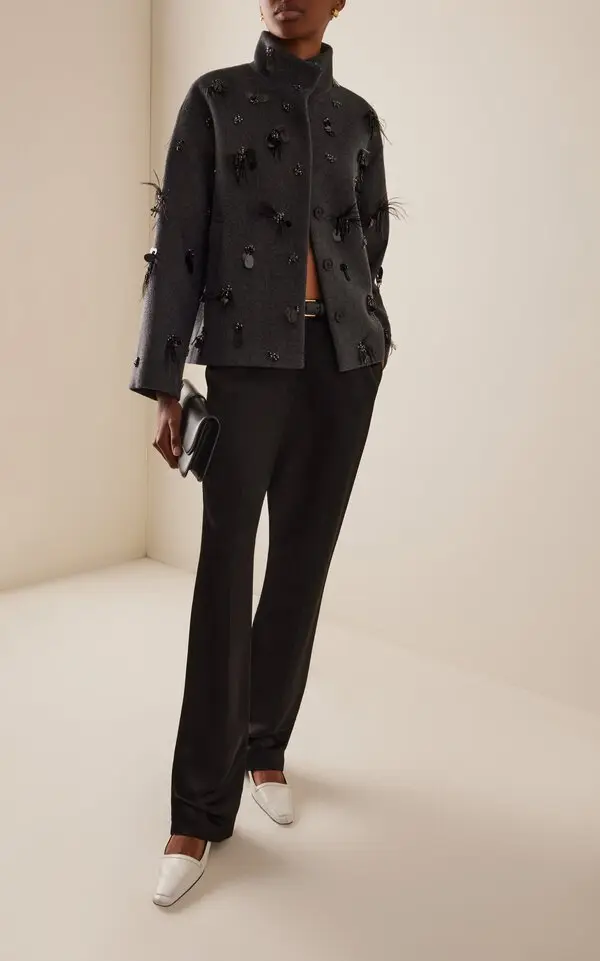 Simkhai Siena Embellished Wool-blend Jacket