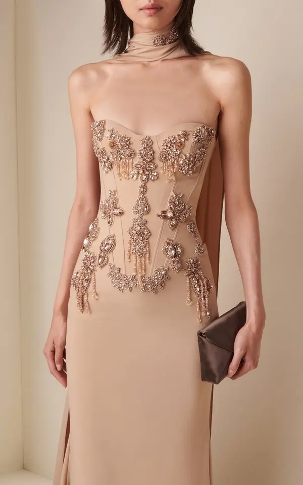 Zuhair Murad Embroidery-embellished Cady Maxi Dress