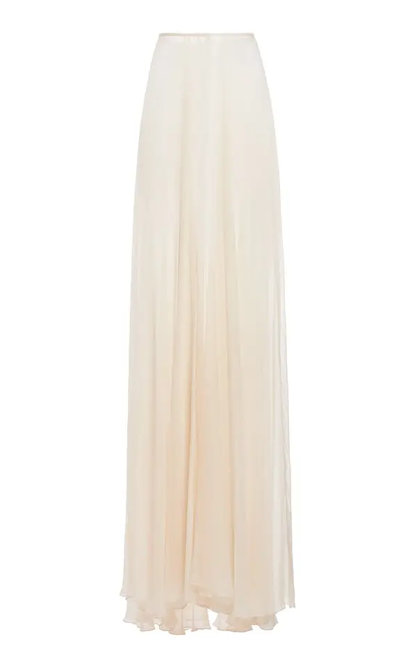 Zuhair Murad Gathered Silk-chiffon Maxi Skirt