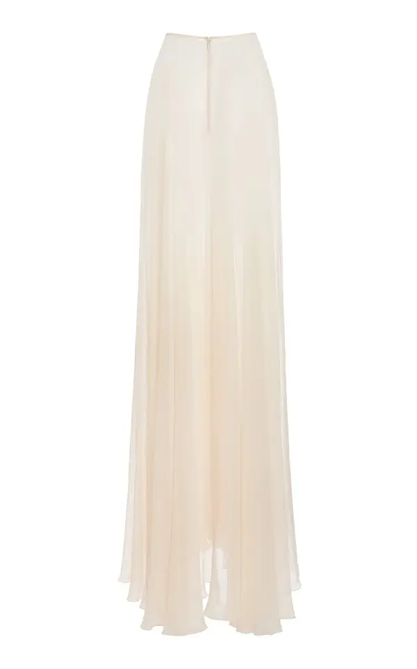 Zuhair Murad Gathered Silk-chiffon Maxi Skirt